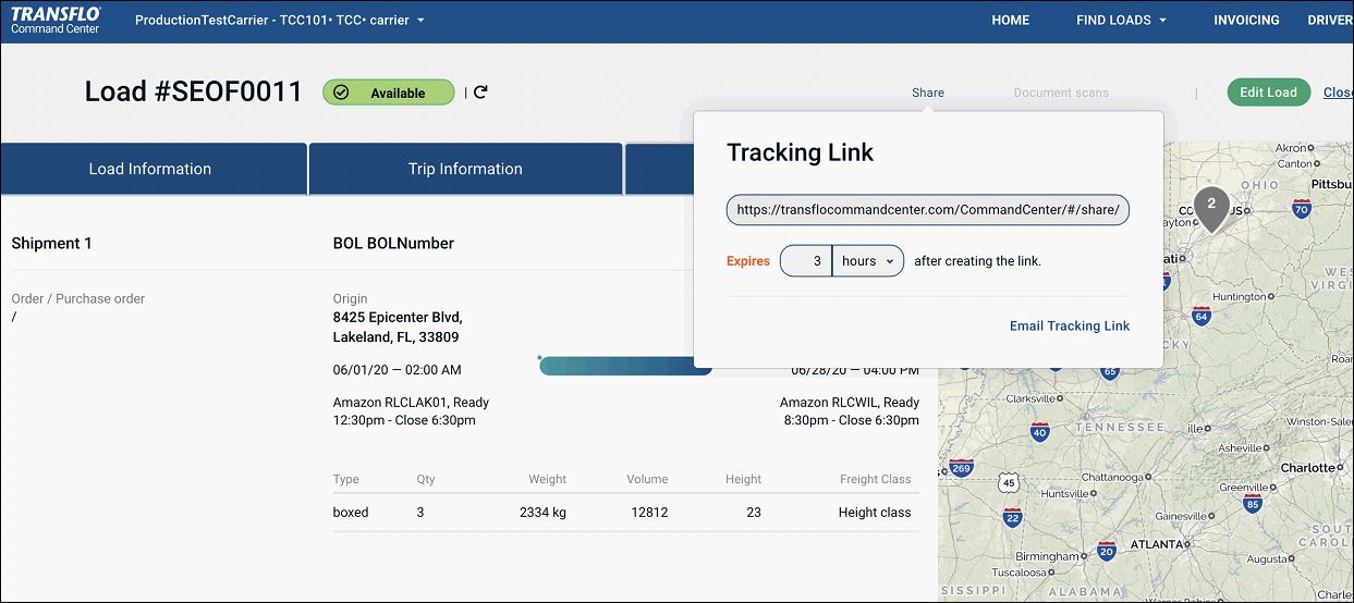 View Load Details
