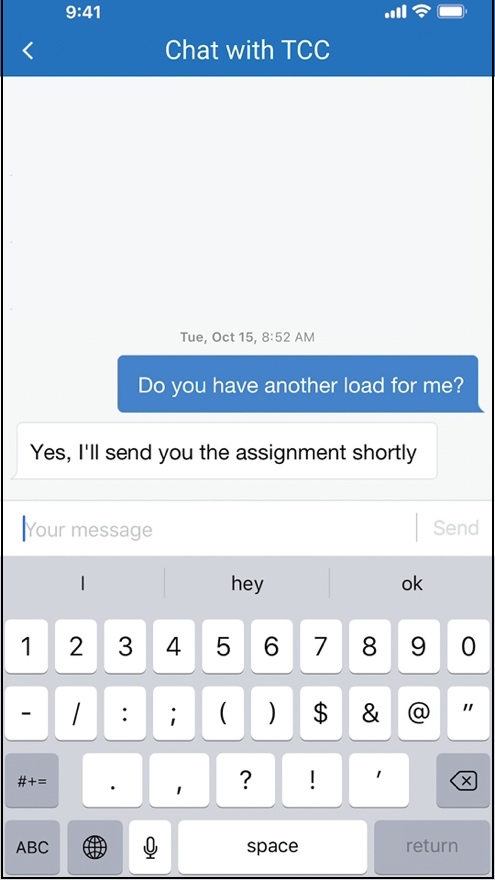 Mobile+ App for Drivers: Chat With Your Dispatcher