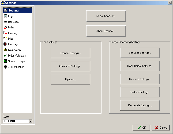 Configure DMS Batch Scan Settings