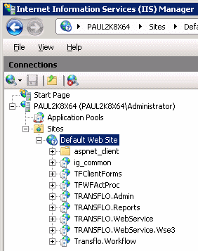 Install the Transflo DMS Workflow Web Client