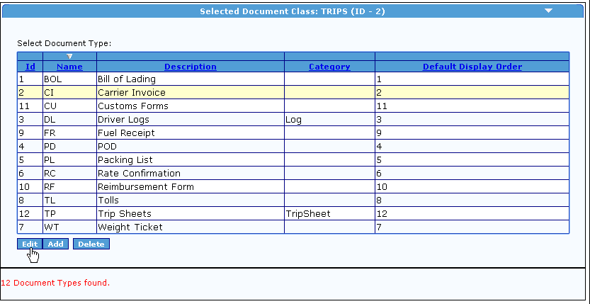Configure Transflo DMS Management Reports