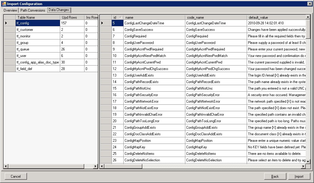 Transflo DMS Import and Export Configurations