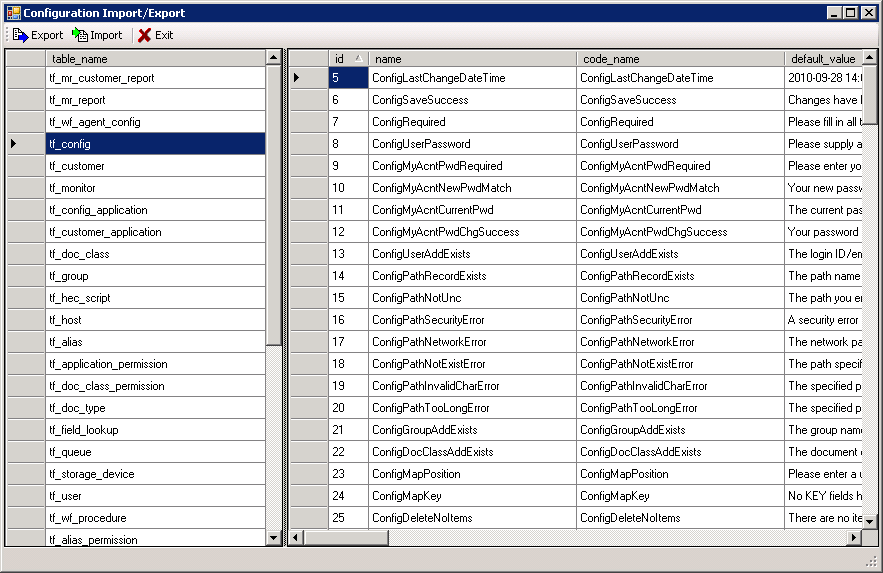 Transflo DMS Import and Export Configurations