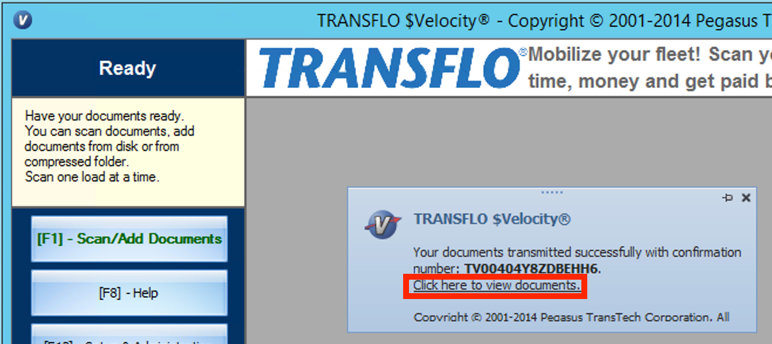 Transflo Options to Scan and Send Load Documents