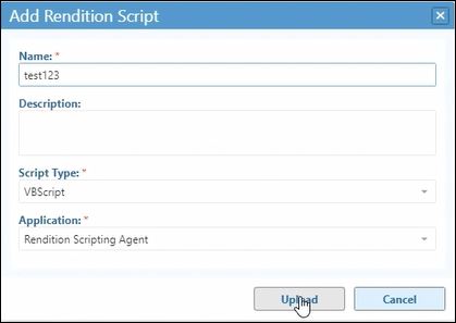 New! Rendition Scripting Agent Application