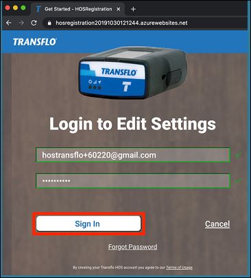 Log in to the HOS and ELD Registration Portal
