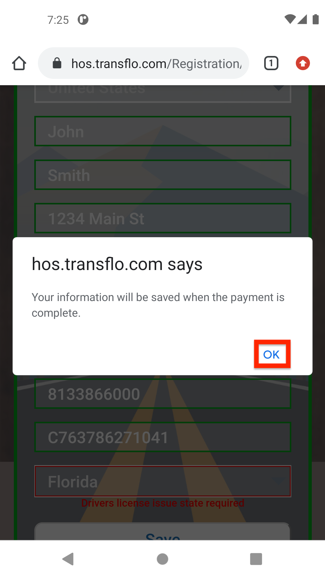 Get an ELD, Start Transflo HOS, Register and Go!