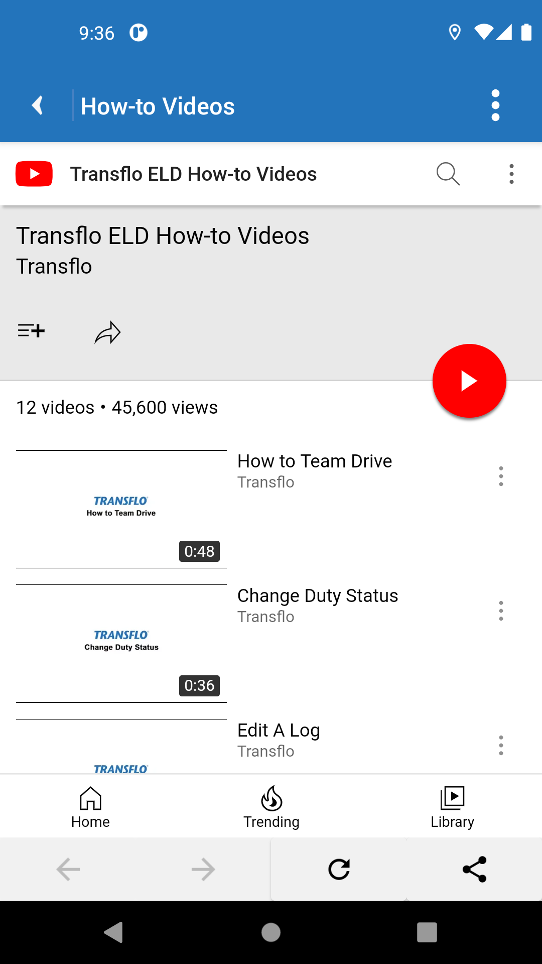 View Transflo ELD and HOS Videos