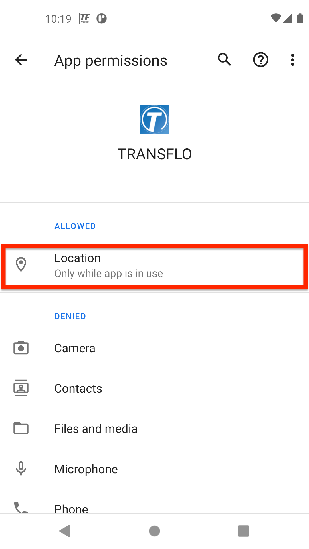 Allow Location Access