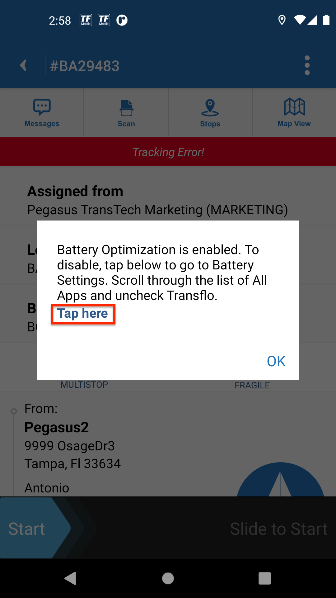 Turn OFF Battery Optimization