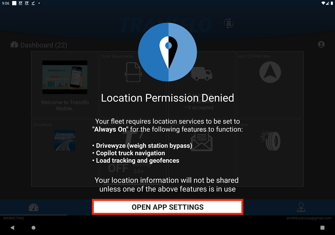 Allow Location Access