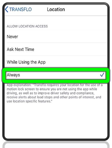Allow Location Access
