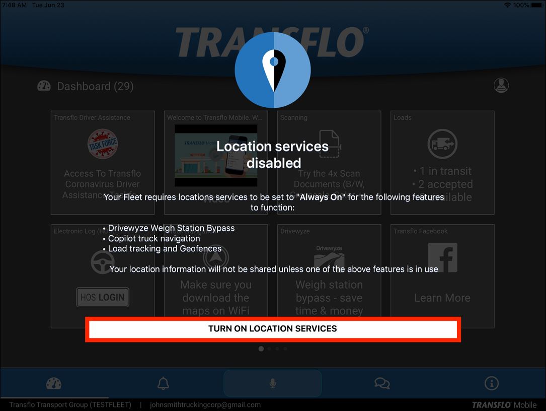 Allow Location Access