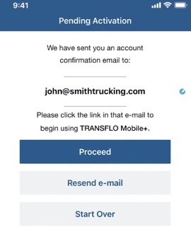 Set Up a New Transflo Mobile+ Account
