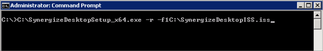 Install Synergize Desktop Client Without Prompts