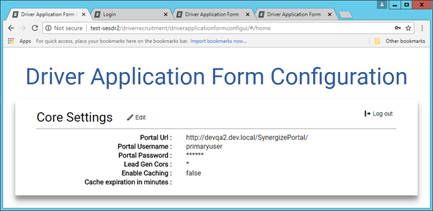 Set Up a Driver Application Form