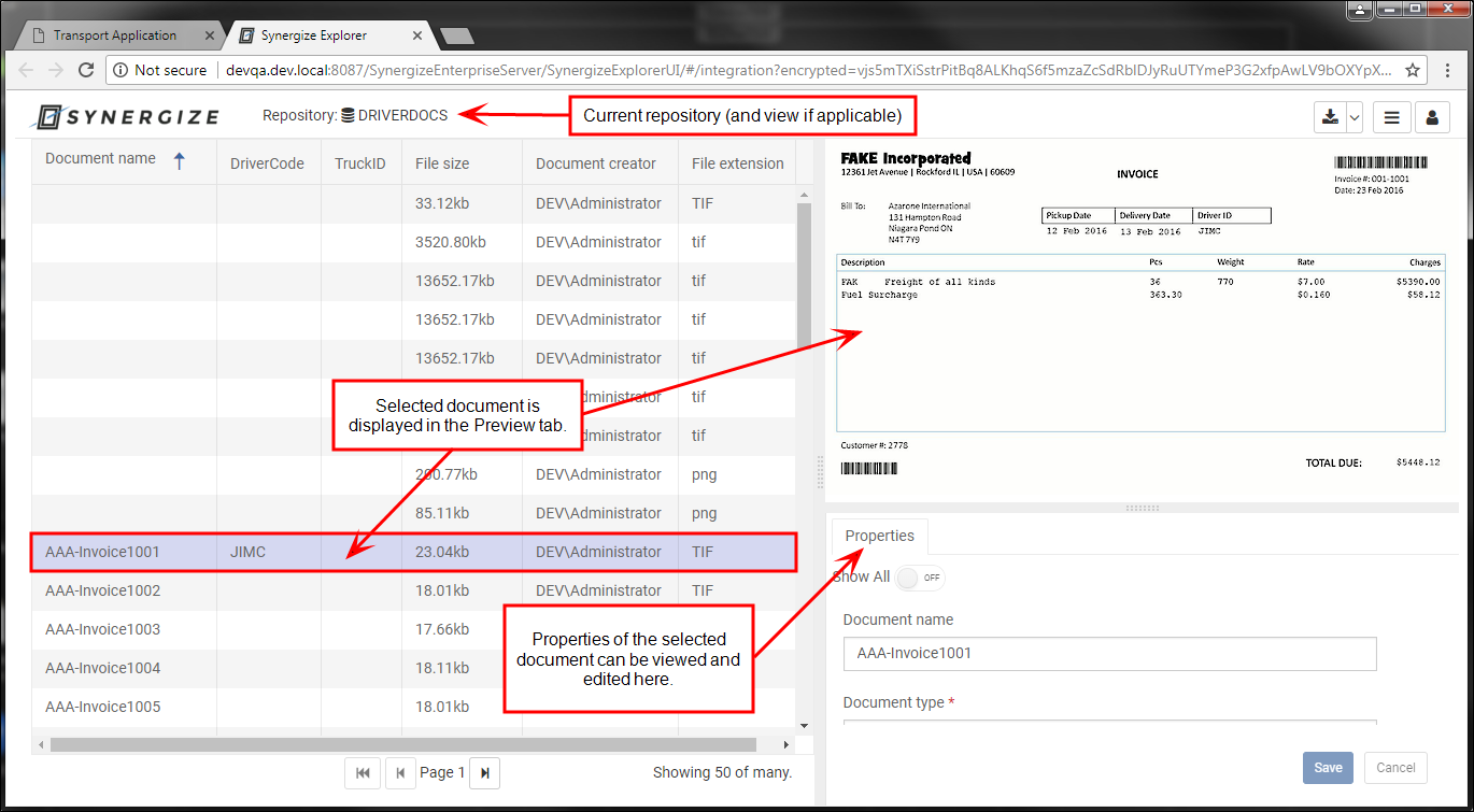 Configure a Synergize Explorer Integration