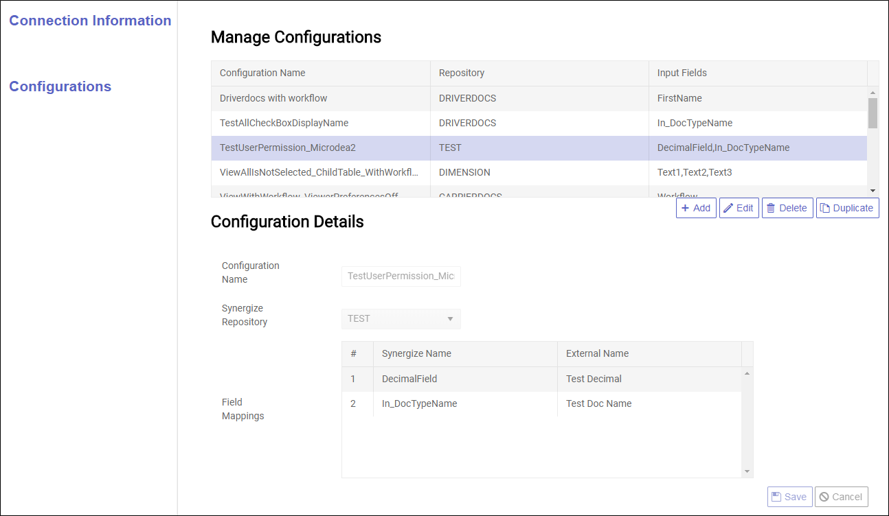 Configure a Synergize Explorer Integration